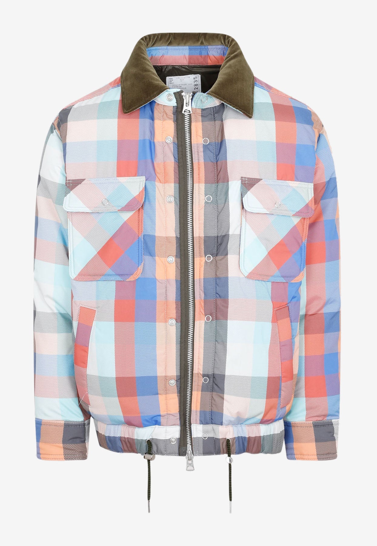 جاكيت بومبر مبطن بنقشة مربعات – THAHAB KW