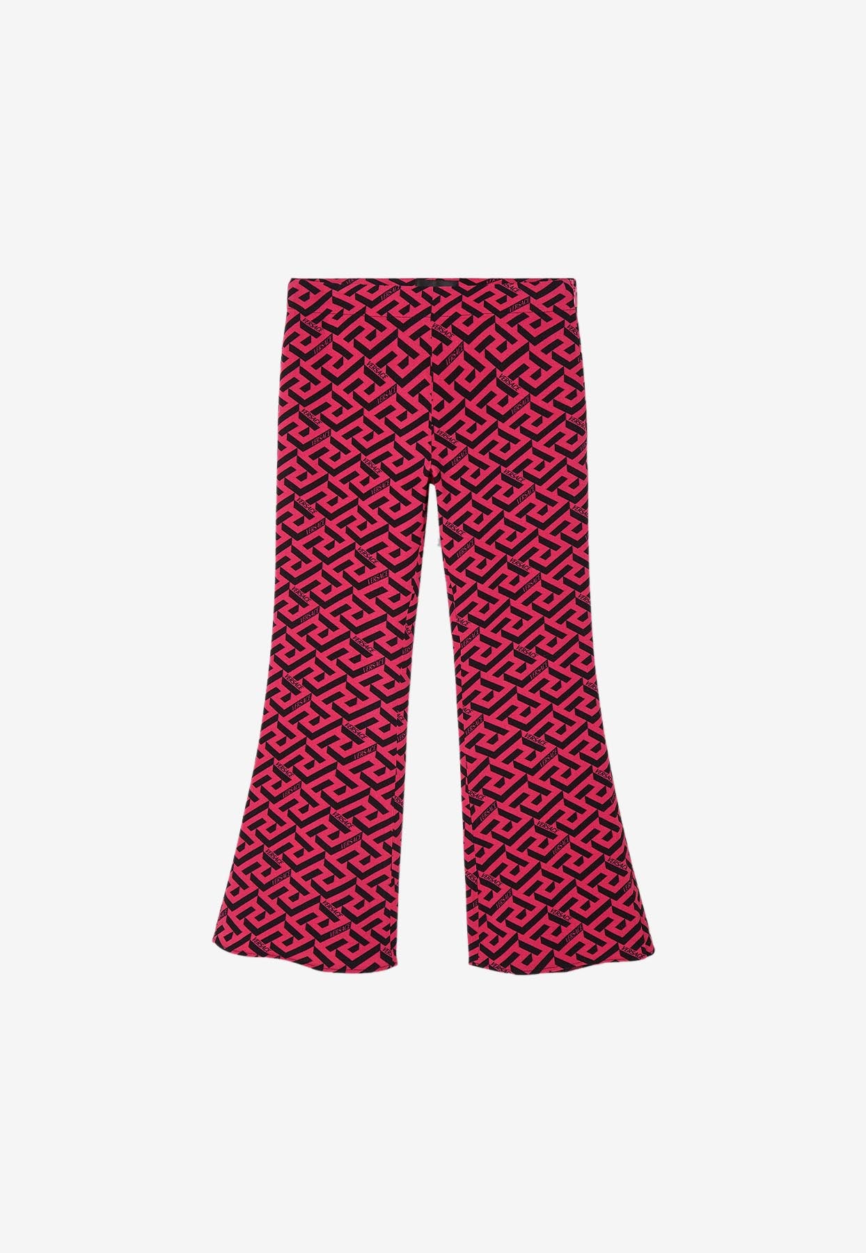 Girls Greca Print Flared Pants – THAHAB KW