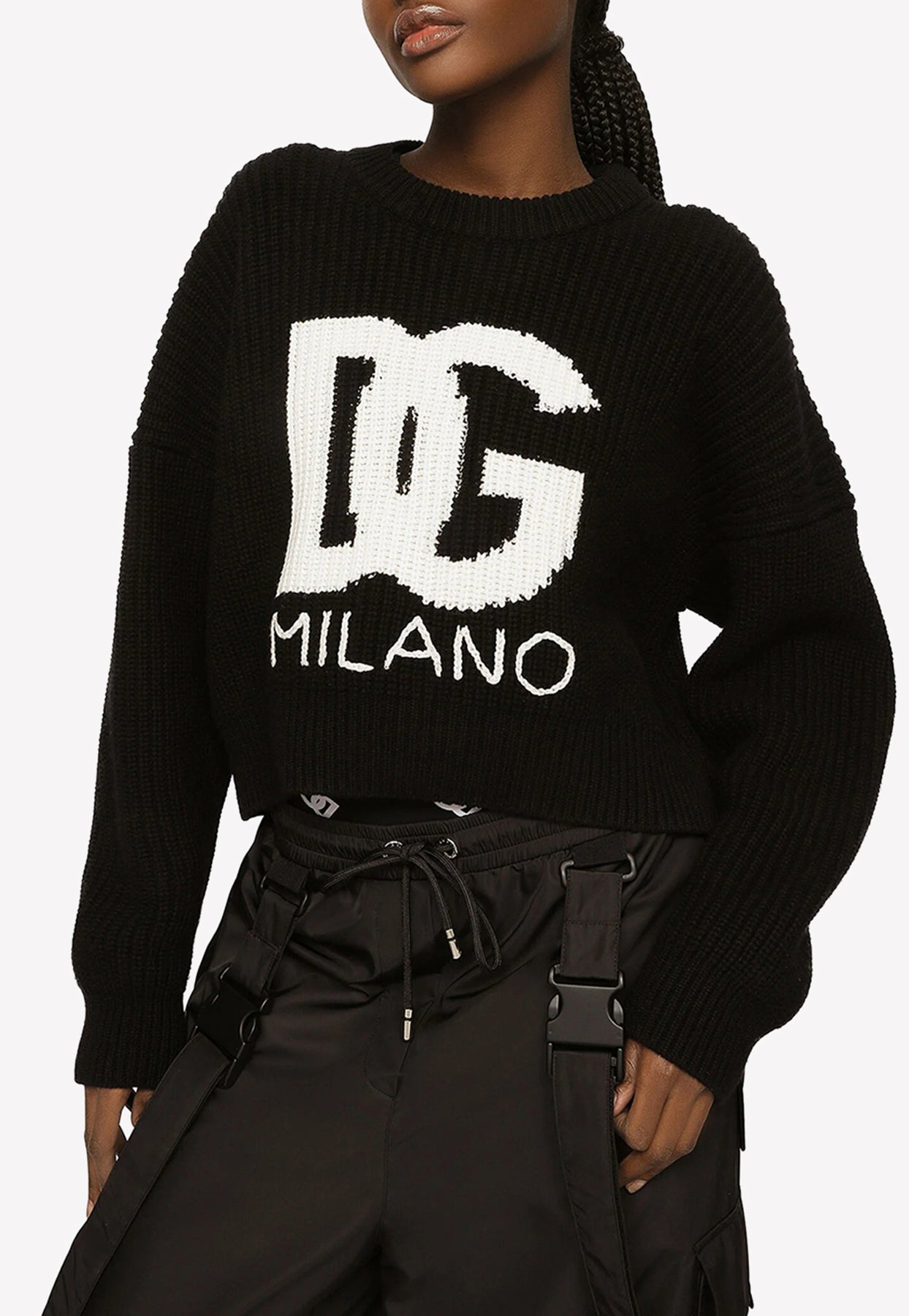 DG Logo Knitted Sweater in Virgin Wool – THAHAB KW