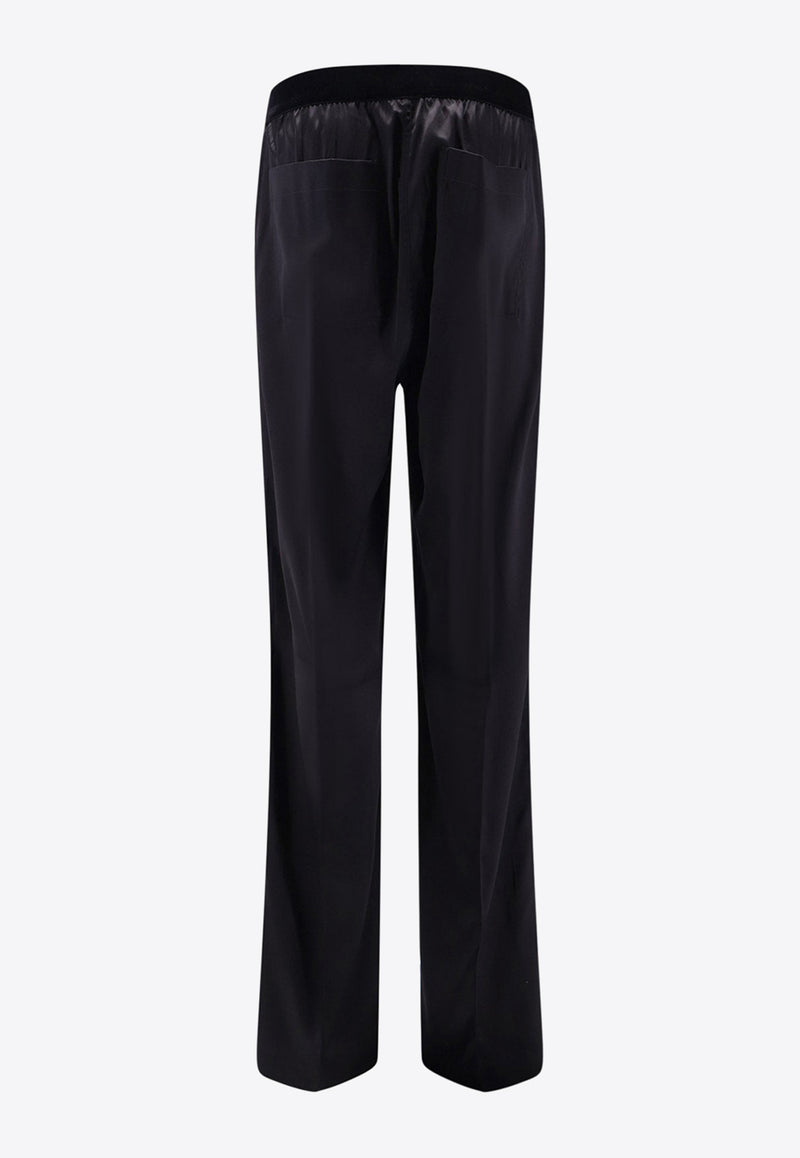 Logo-Embroidered Straight-Leg Pants – THAHAB KW