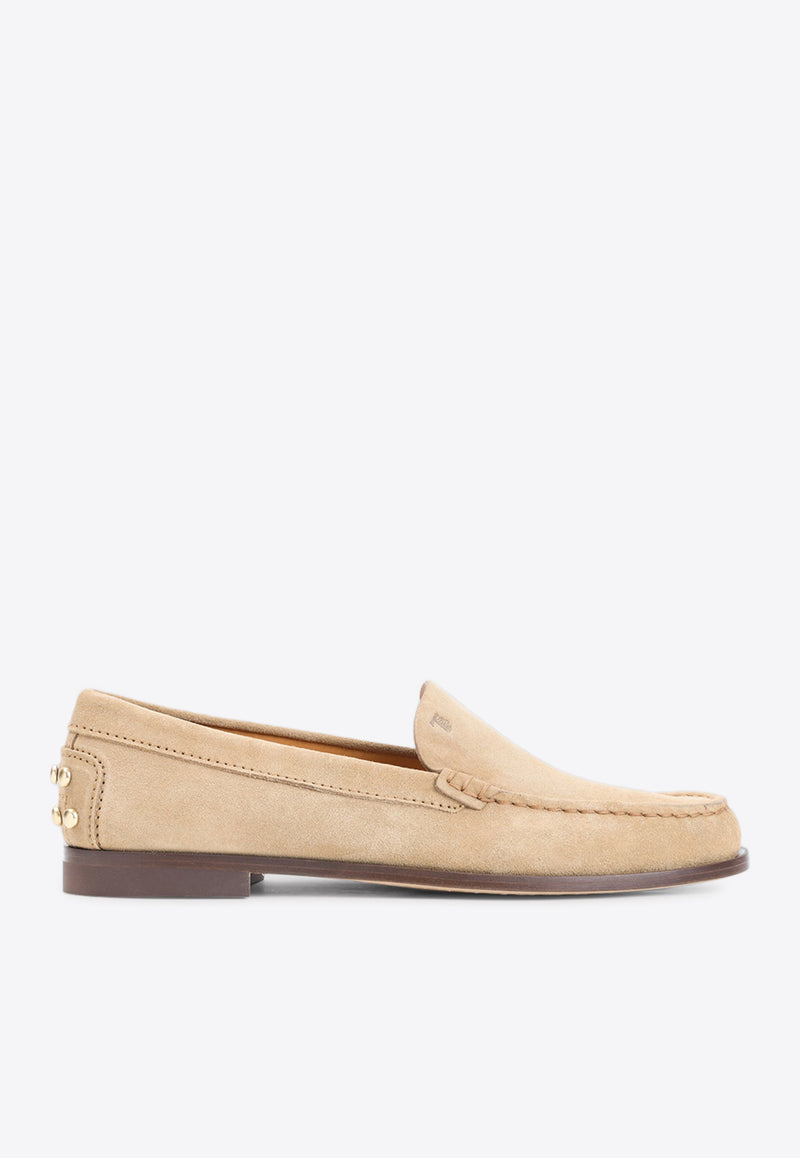 Suede Leather Logo Loafers – THAHAB KW