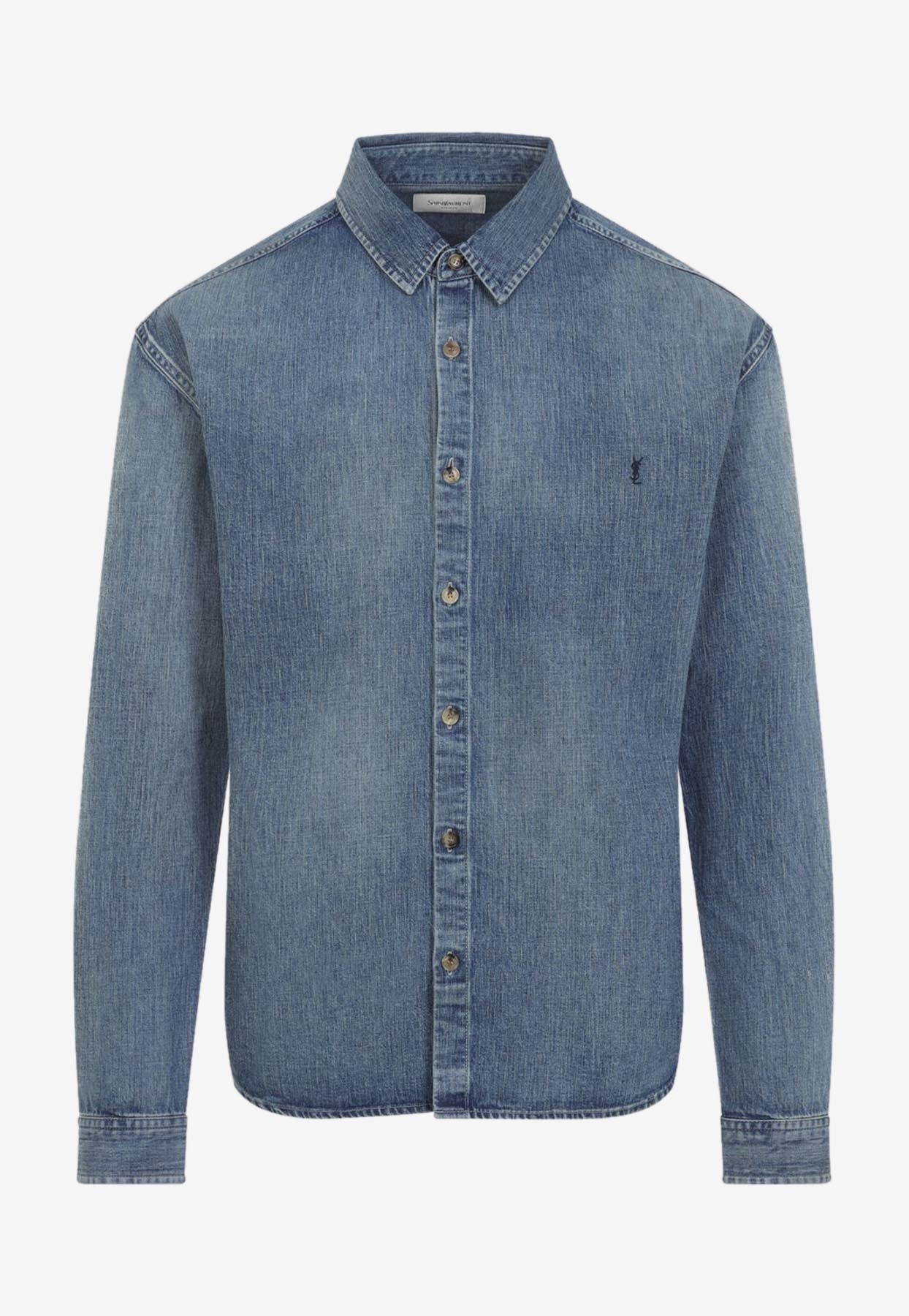 Logo Denim Shirt – THAHAB KW