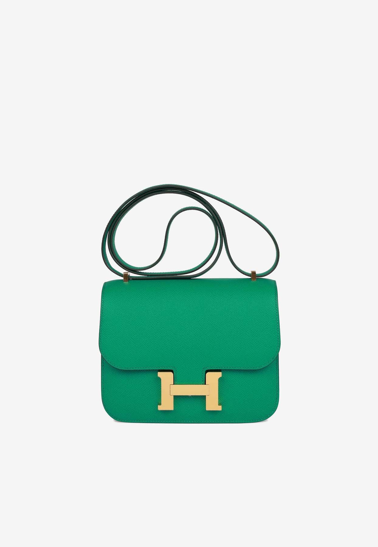 Constance 18 in Vert Jade Epsom Leather with Gold Hardware – THAHAB KW