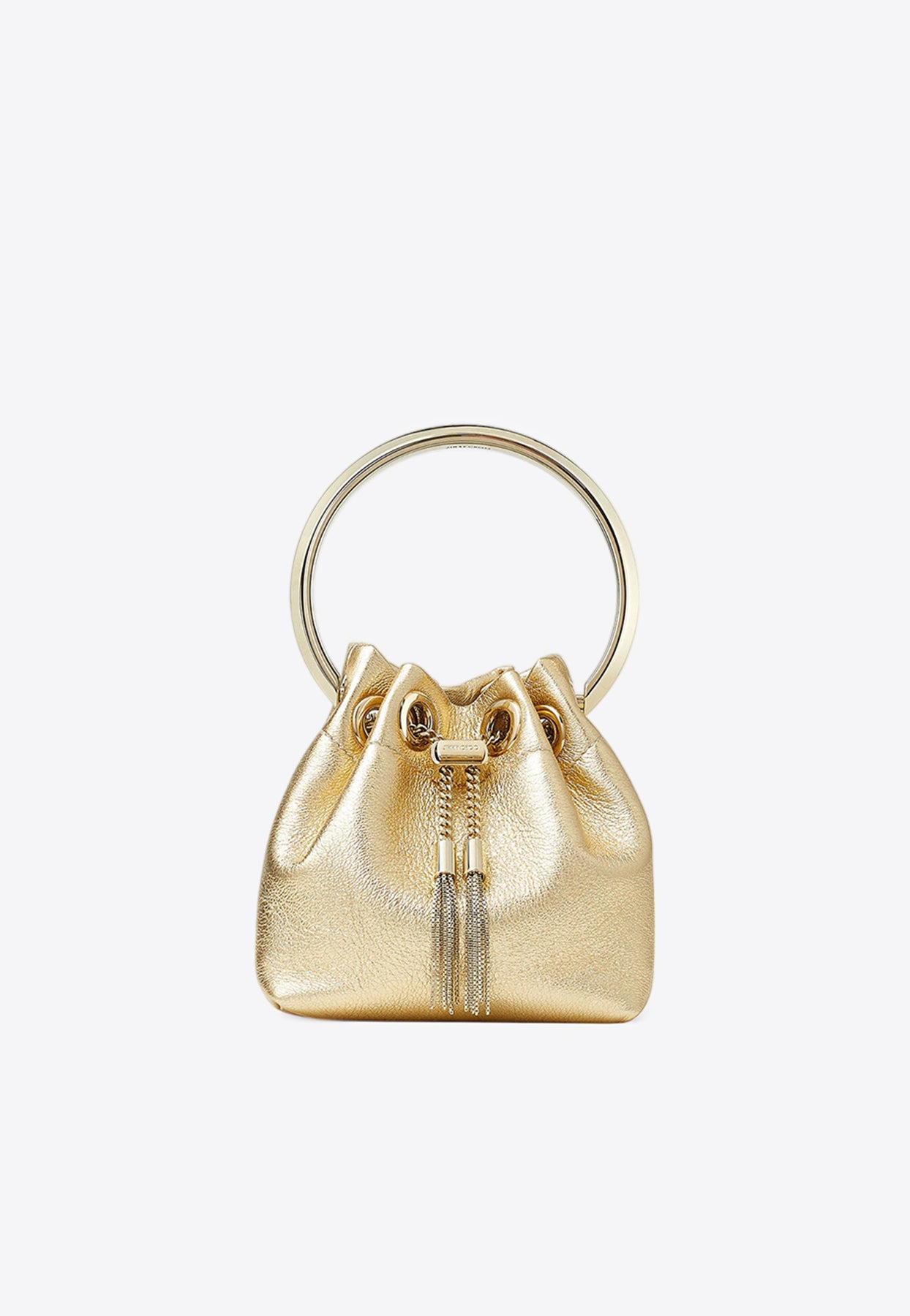 Micro Bon Bon Metallic Leather Bucket Bag – THAHAB KW
