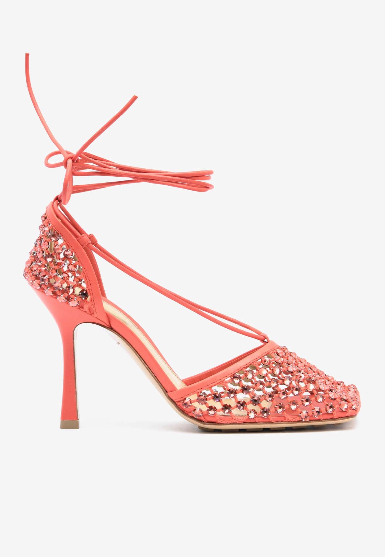 Sparkle Stretch 90 Crystal-Embellished Mesh Sandals – THAHAB KW