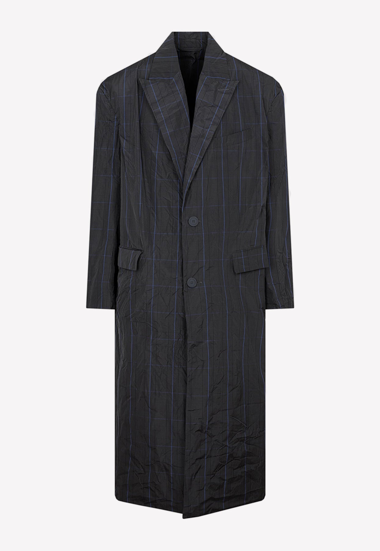 Checkered Long Nylon Raincoat – THAHAB KW