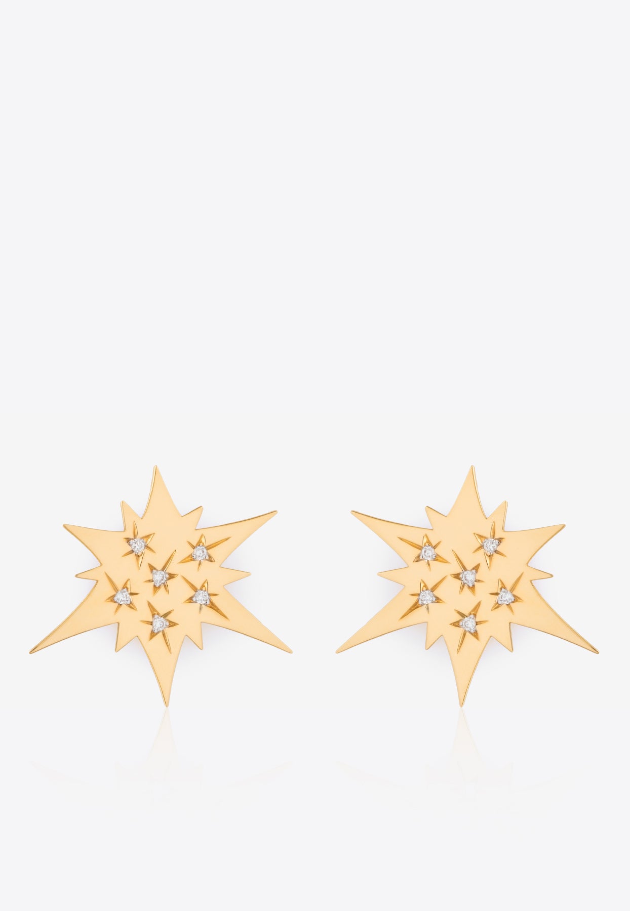 Sparkle Collection Earrings in 18-karat Yellow Gold with White Diamonds ...